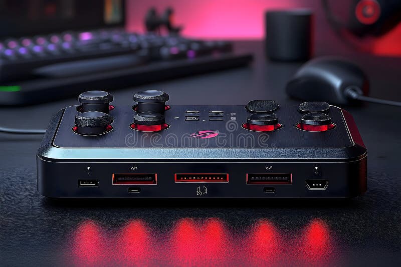 AI-Generated Gaming Controller Hub Stock Illustration - Illustration of ...