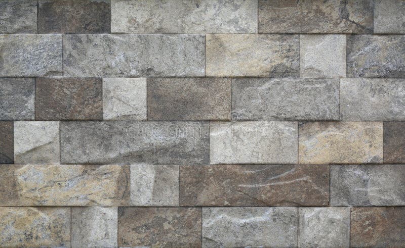 Close-up Modern Grey Stone Tile Texture Brick Wall Stock Image - Image ...