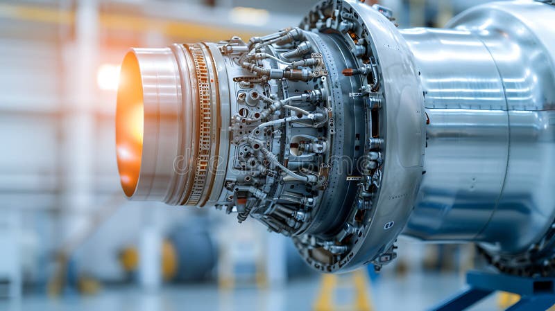 Close-Up of a Modern Jet Engine Highlighting Advanced Engineering and ...