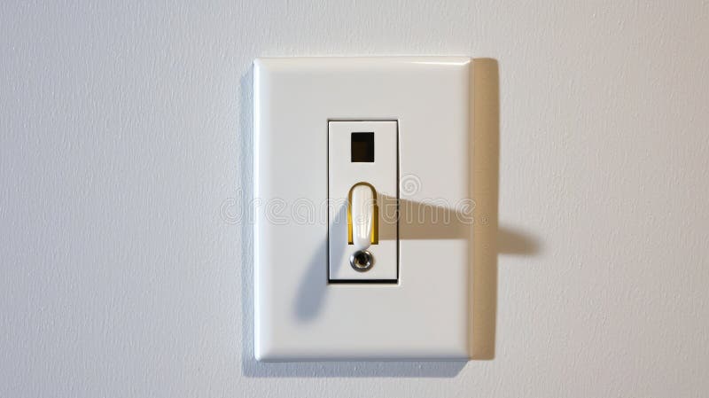 A Close-up of a Modern Light Switch on a Plain Wall, Showcasing ...