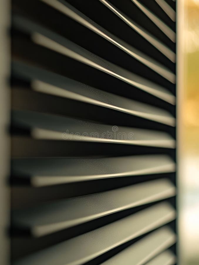 Close-up of Modern, Louvered Window Blinds Stock Photo - Image of home ...