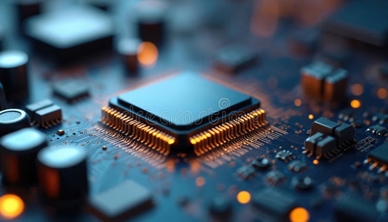 Close-up of Modern Microprocessor Central Processing Unit CPU on ...