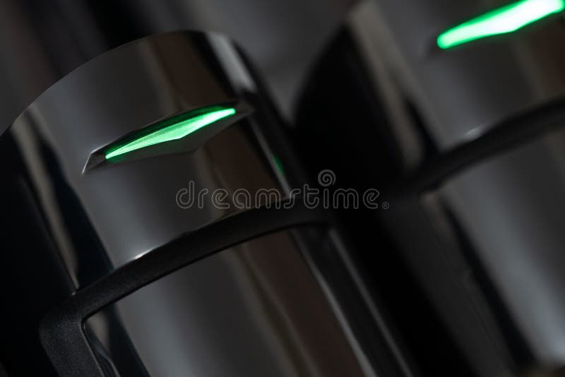 Close-up of a Modern Motion Detector in Action. Stock Image - Image of ...