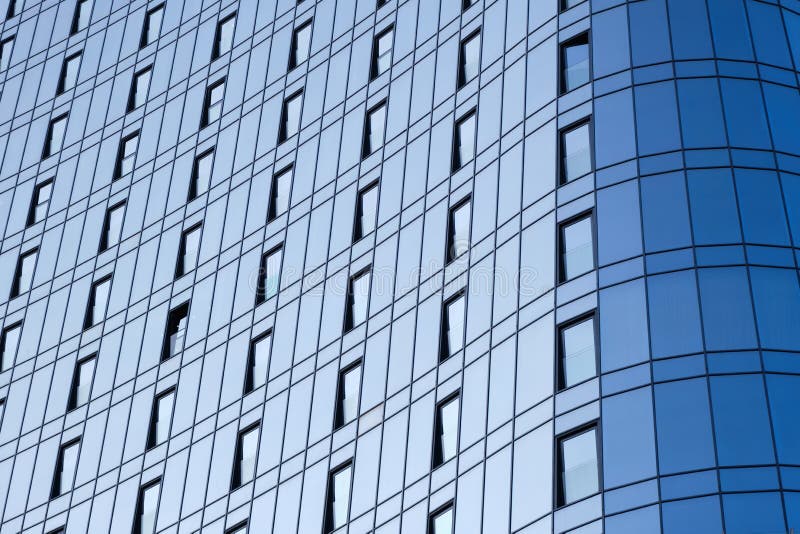 Close-up of a Modern Office Building with Glass Windows Stock Image ...