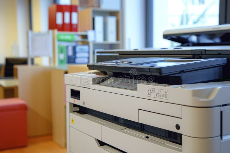 Office Copier Machine stock illustration. Illustration of control ...