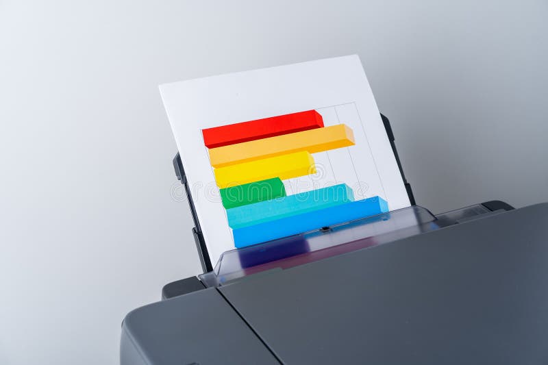 Close Up of Modern Printer in the Office Stock Image - Image of ...