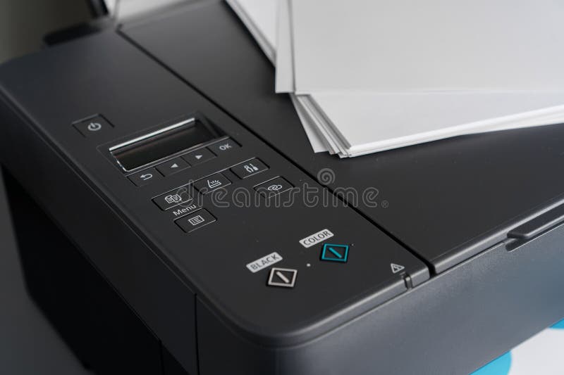 Close Up of Modern Printer in the Office Stock Photo - Image of copier ...