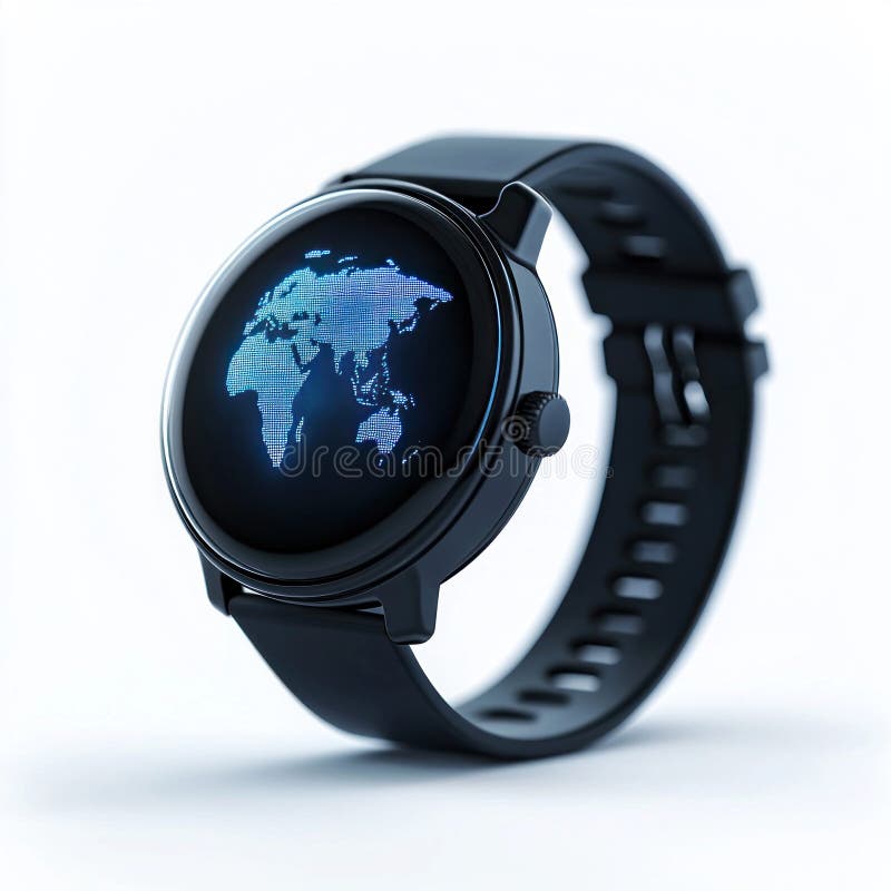 Smartwatch Global Display stock image. Image of europe - 367252515