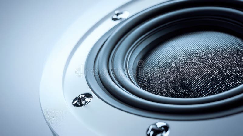 Close-up of Modern Speaker Driver with Textured Cone Surface Stock ...