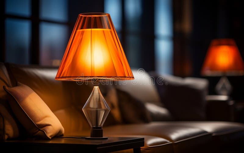 Close-Up of a Modern Standing Lamp Interior Lighting Illumination ...