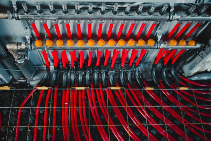 Close-up of Modern Underfloor Heating System. Stock Image - Image of ...