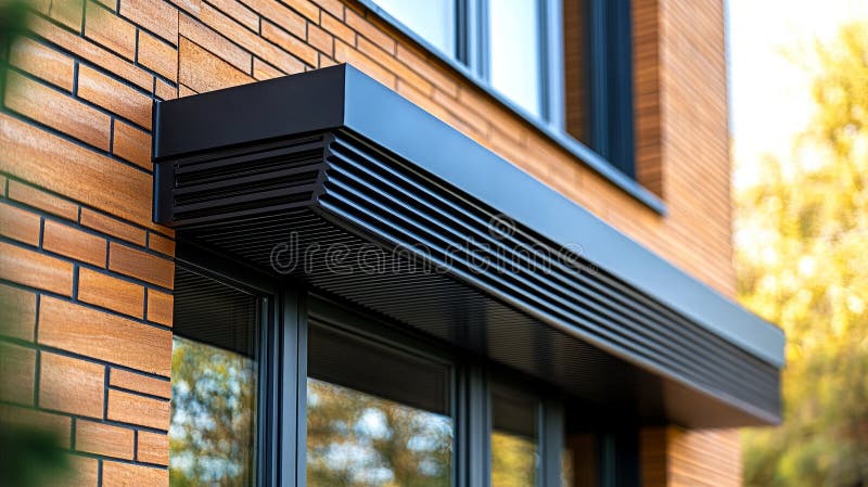 Close-up of a Modern Ventilation System Above a Window Stock Photo ...