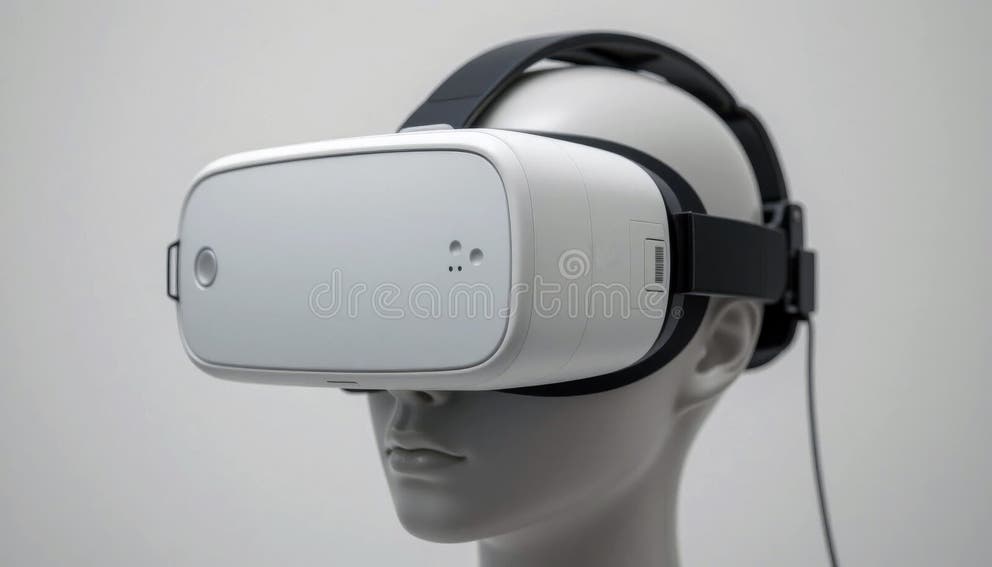 Close-Up of Modern Virtual Reality Headset on Mannequin Head. Stock ...