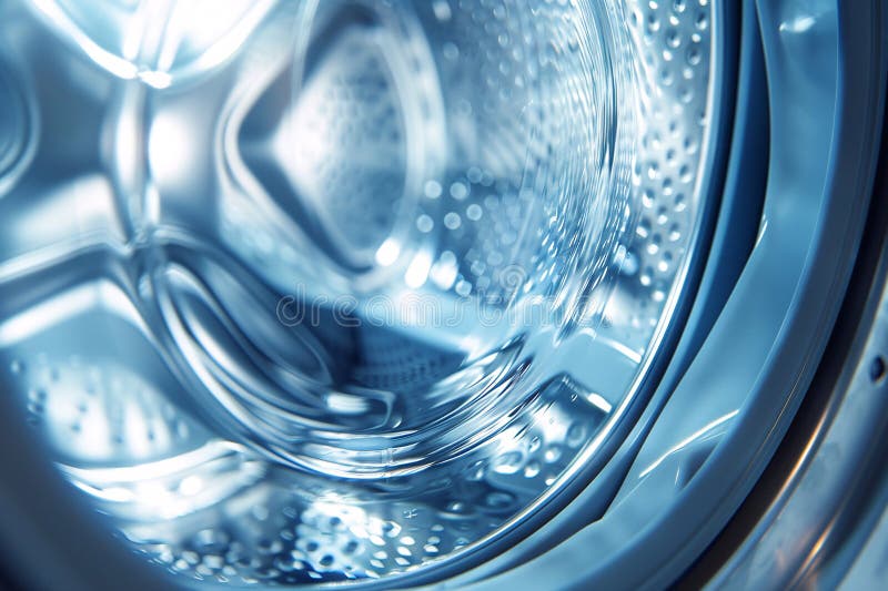 Close Up of Modern Washing Machine Stock Illustration - Illustration of ...