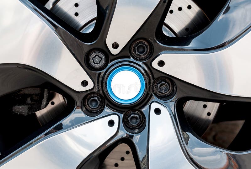 Close up of a modern wheel stock image. Image of aluminium - 73732583