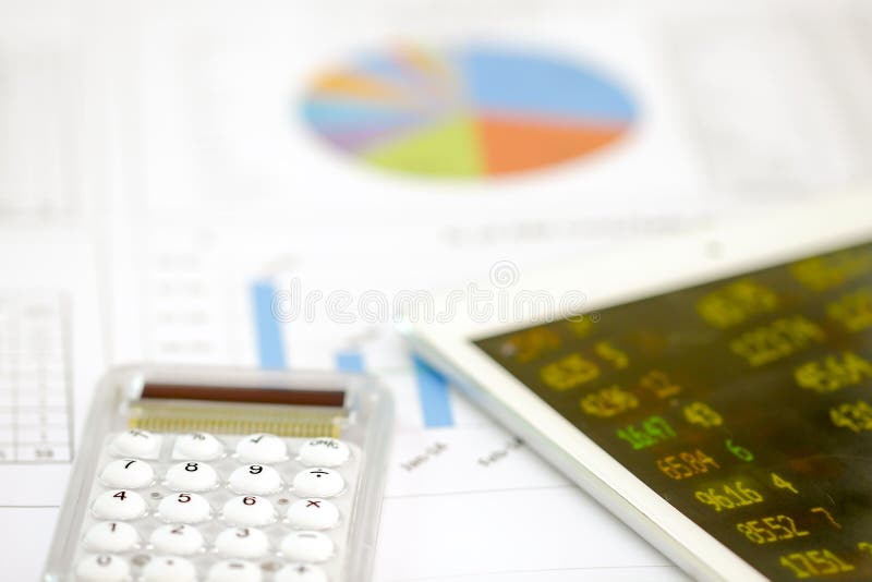 Close Up of the Modern White Calculator Stock Photo - Image of ...