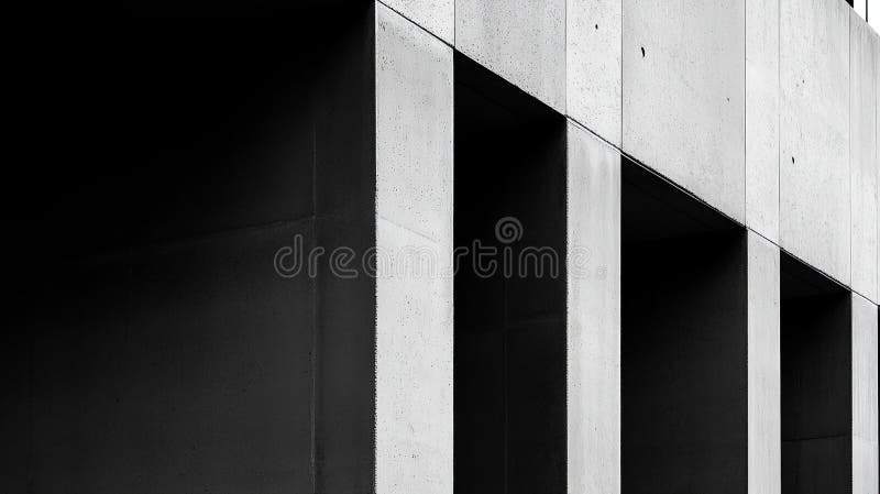 A Close-up of Modern Window Frames in a Minimalist Building.. Stock ...