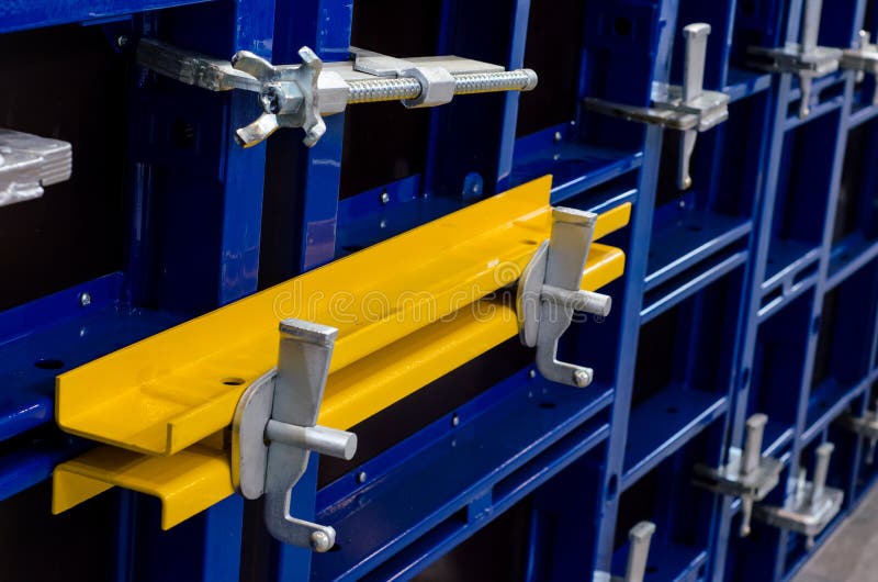 Close-up of Modular Steel Frame Formwork Stock Image - Image of metal ...