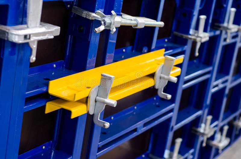 Close-up of Modular Steel Frame Formwork Stock Image - Image of ...