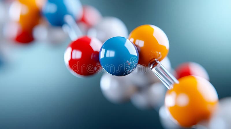 A Close Up of a Molecular Model of a Molecule Stock Illustration ...