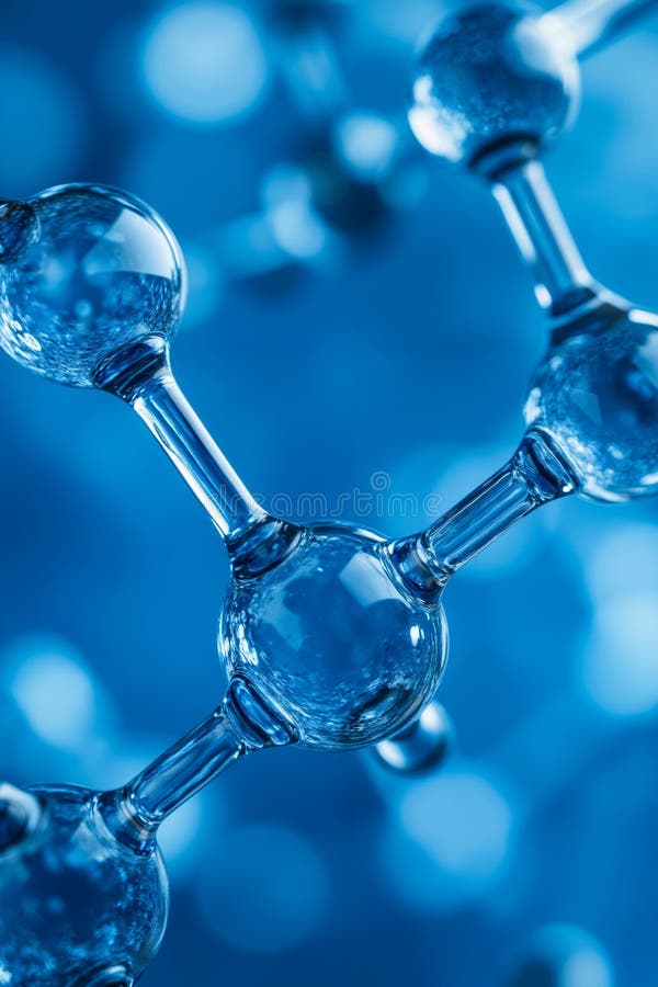 A Close Up of a Molecular Model of a Molecule Stock Illustration ...