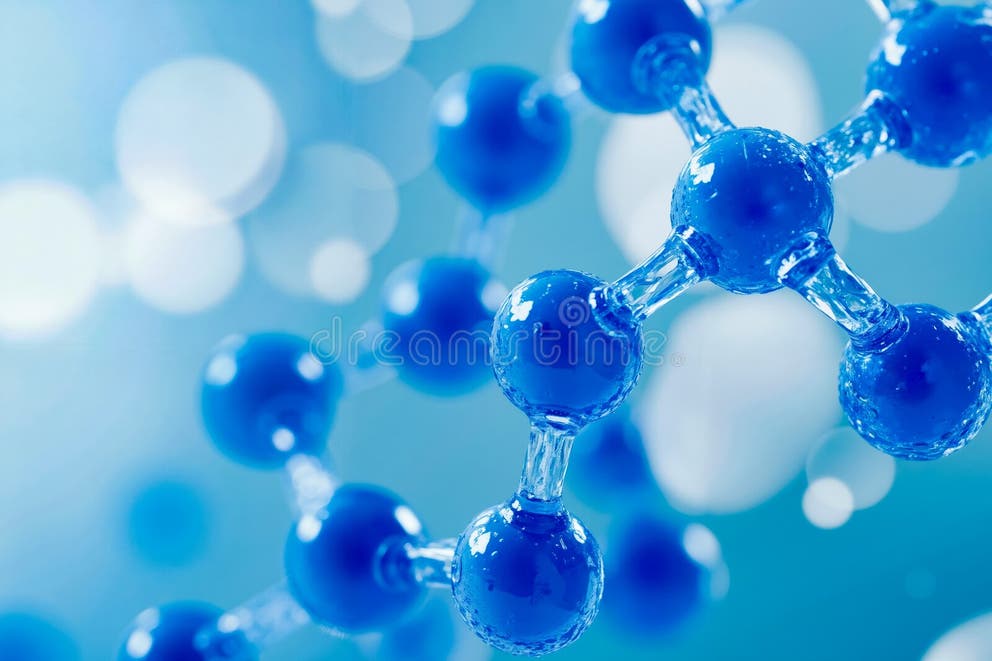 A Close Up of a Molecular Model of a Molecule Stock Illustration ...