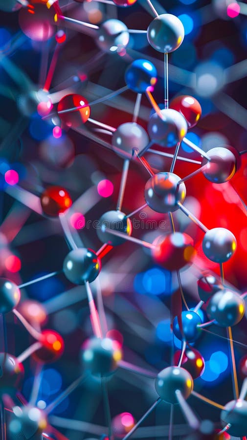 A Close Up of a Molecular Model of a Molecule Stock Image - Image of ...