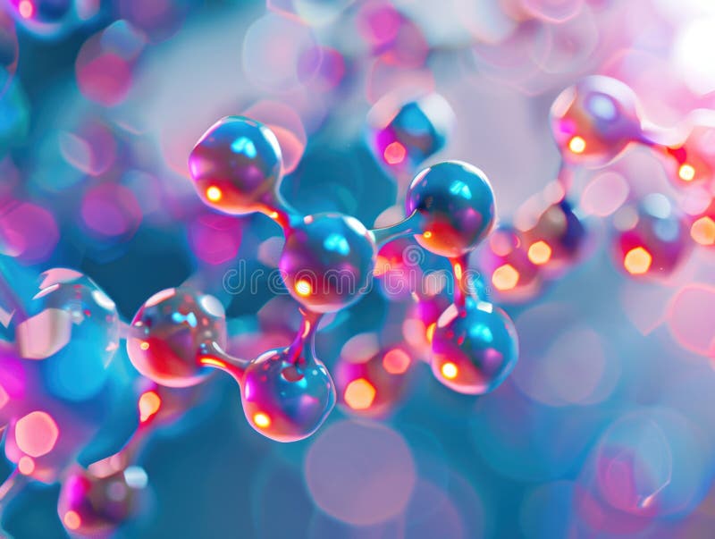 Close-up of Molecular Structure Stock Image - Image of biochemistry ...