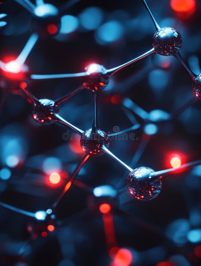 Close-up of Molecular Structure Stock Image - Image of molecules ...