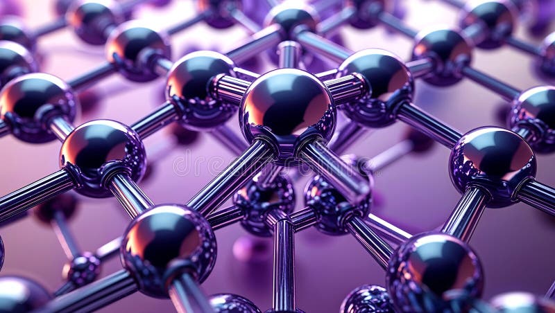 Close-Up Molecular Structure with Vertical Nanotechnology Concept Stock ...