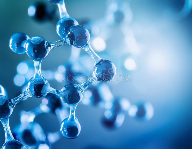 Close-Up of a Molecule Structure Representing Chemistry and Science ...