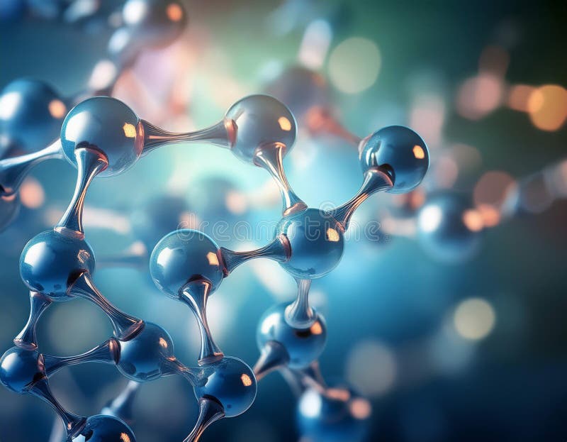 Close-Up of a Molecule Structure Representing Chemistry and Science ...