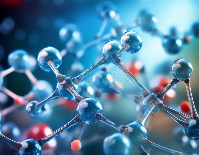 Close-Up of a Molecule Structure Representing Chemistry and Science ...