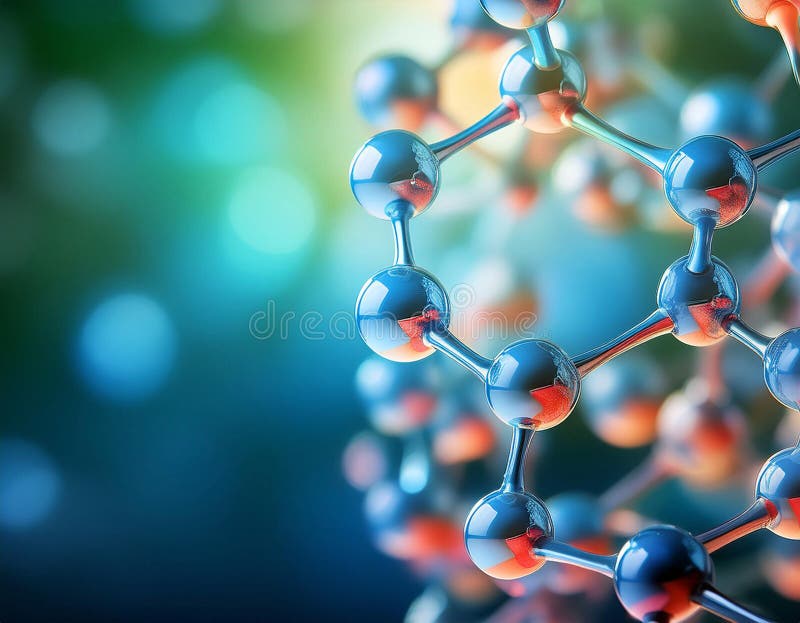 Close-Up of a Molecule Structure Representing Chemistry and Science ...