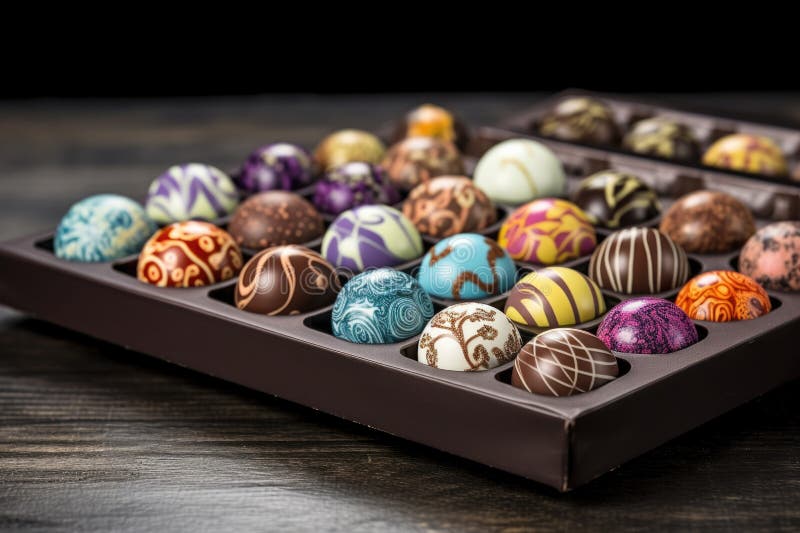 Close-up of Molten Chocolate Pouring into Molds Stock Illustration ...