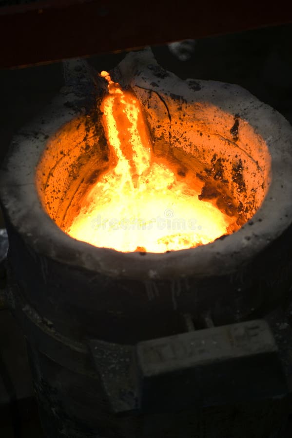 Close Up of Molten Metal stock photo. Image of manufacture - 786632