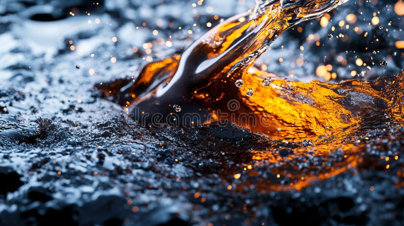 Close-Up of Molten Metal Being Poured into Molds with Dramatic Flow and ...