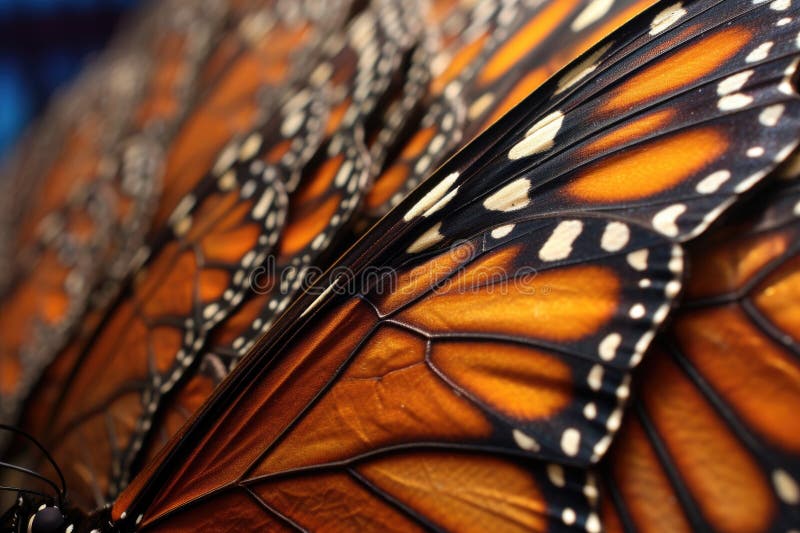 Close-up of a Monarch Butterflys Intricate Wing Patterns Stock Photo ...