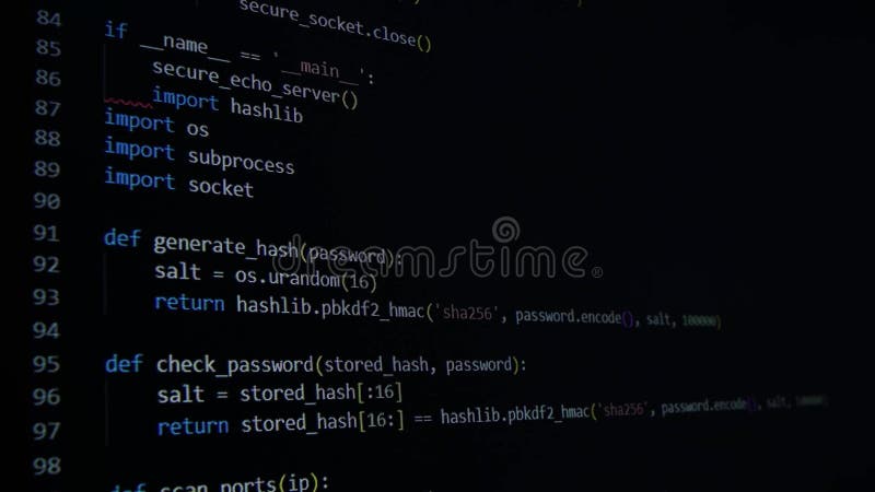 Programming Code On Monitor Display Stock Video Video Of Industry