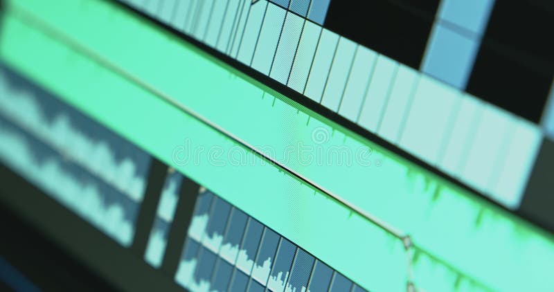 Close-up of a Monitor with a Video Editing Program Interface. Smooth ...