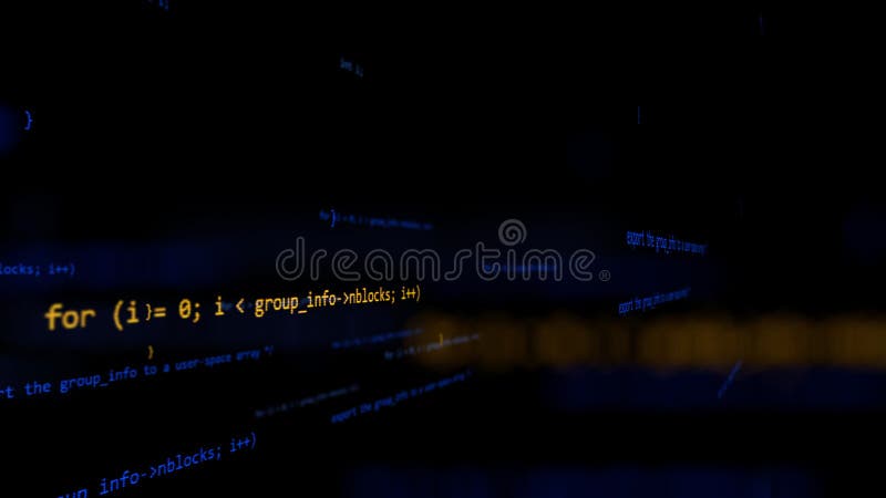 Close Up Of Monitor Screen With Developing Programming And Coding Technologies Programmer Or