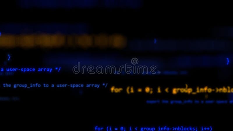 Close Up Of Monitor Screen With Developing Programming And Coding Technologies Programmer Or