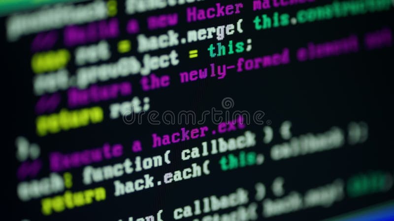 Monitor Screen With Developing Programming And Coding Technologies