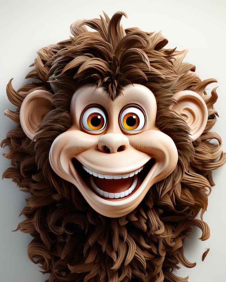 A Monkey Mask with a Big Smile on it S Face. Generative Ai Stock ...