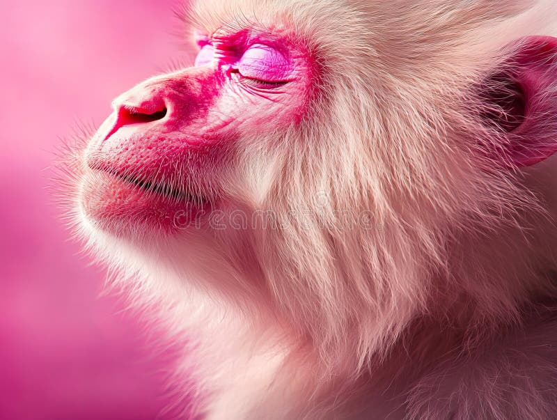 A Close Up of a Monkey with Pink Eyes Stock Photo - Image of focus ...