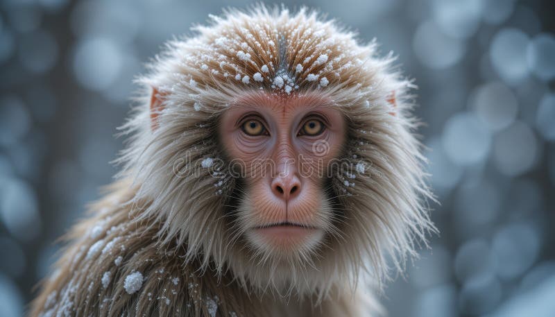Close-Up of a Monkey Staring in a Natural Habitat Stock Photo - Image ...