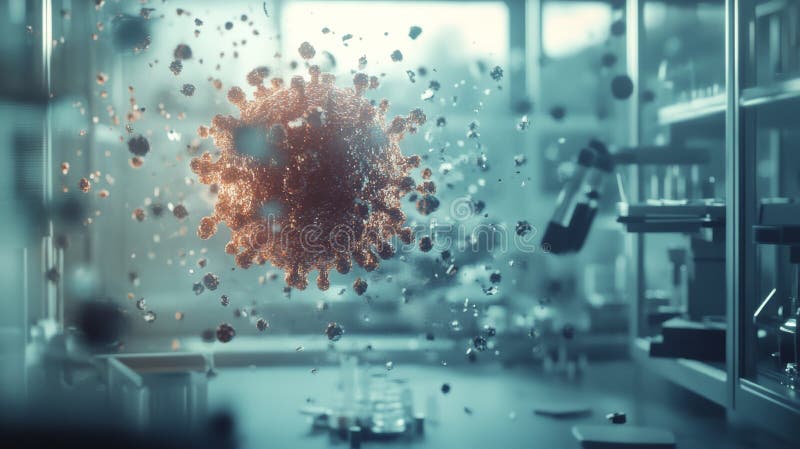 Close-up of Monkeypox Virus with Medication and Scientific Tools in the ...