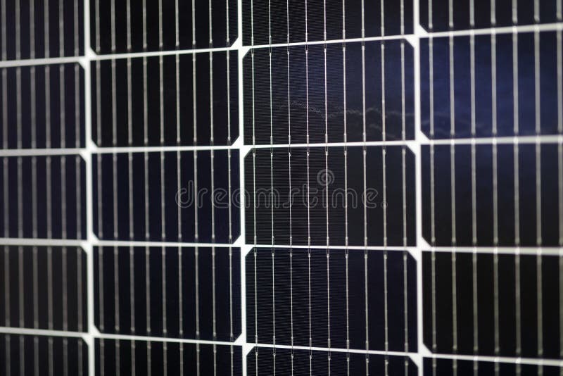 Close Up of Monocrystalline Silicon Solar Panel Stock Image - Image of ...