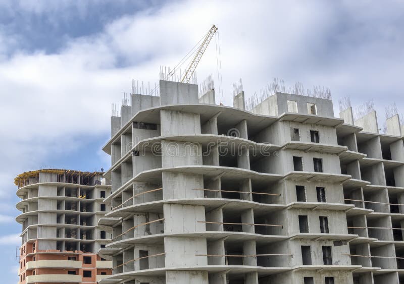 A Close-up of a Monolithic Concrete House. Stock Photo - Image of ...