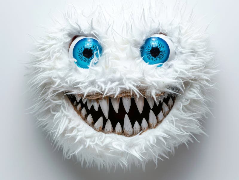 Close-up of a Monster with an Evil Grin Full of Sharp Teeth. Creepy ...